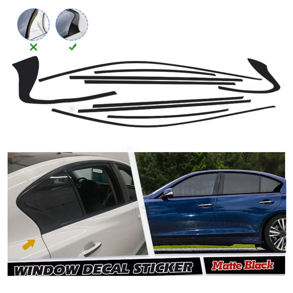 For Infiniti Q50 Q50S 2014 2024 Chrome Delete Window Trim Stickers ...