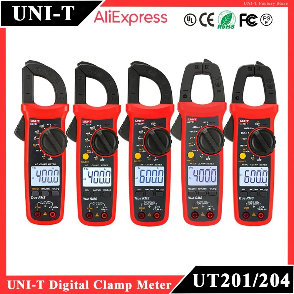UNI-T-UT201-UT202-UT202A-UT203-UT204-Plus-Clamp-Meter-AC-DC-Current ...