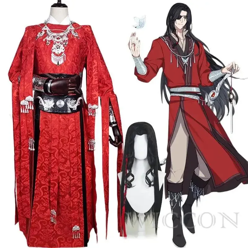 Anime Hua Cheng Cosplay Tian Guan Ci Fu Cosplay Costume Han Fu Wig San ...