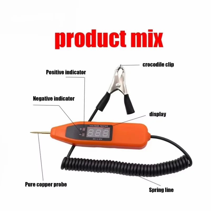 NEW Automotive Circuit Voltage Tester Pen Positive and Negative Pole ...