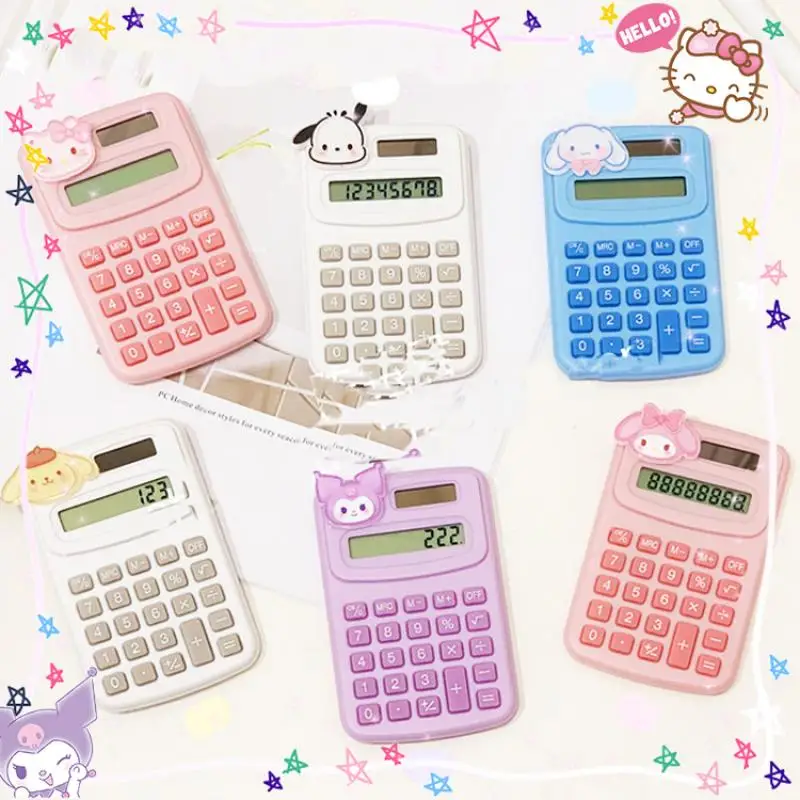 Sanrioed Calculator Mini Kawaii Students Stationery Portable ...