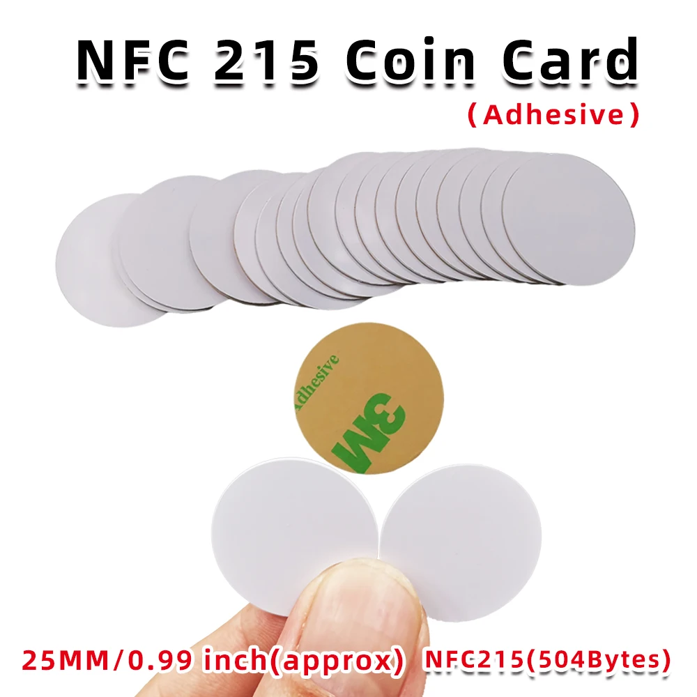 NFC-Ntag215-Coin-Card-Tag-Key-with-Adhesive-Back-13-56MHz-504-Bytes ...