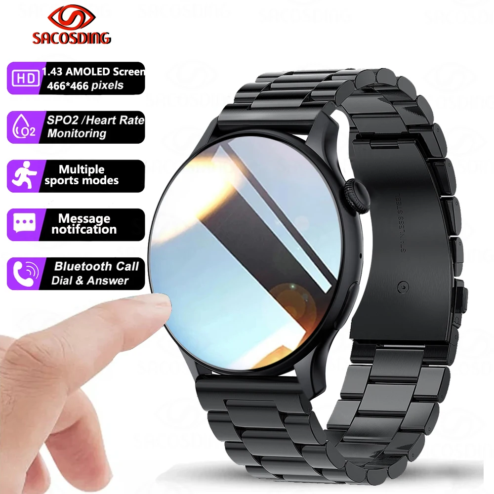SACOSDING Bluetooth Call Smart Watch Men1 43 Inch 466 466 AMOLED Screen sacosding-bluetooth-call-smart-watch-men1-43-inch-466-466-amoled-screen