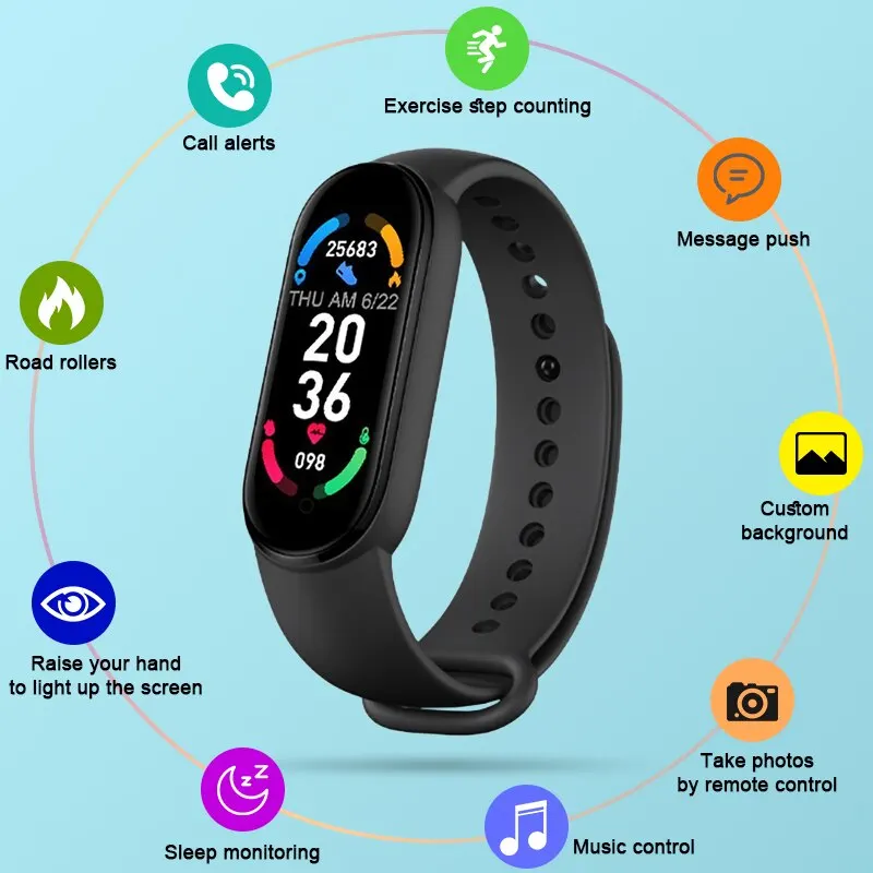 M6-Smart-Watch-Color-Screen-Step-Counting-Multi-Sport-Mode-Message ...