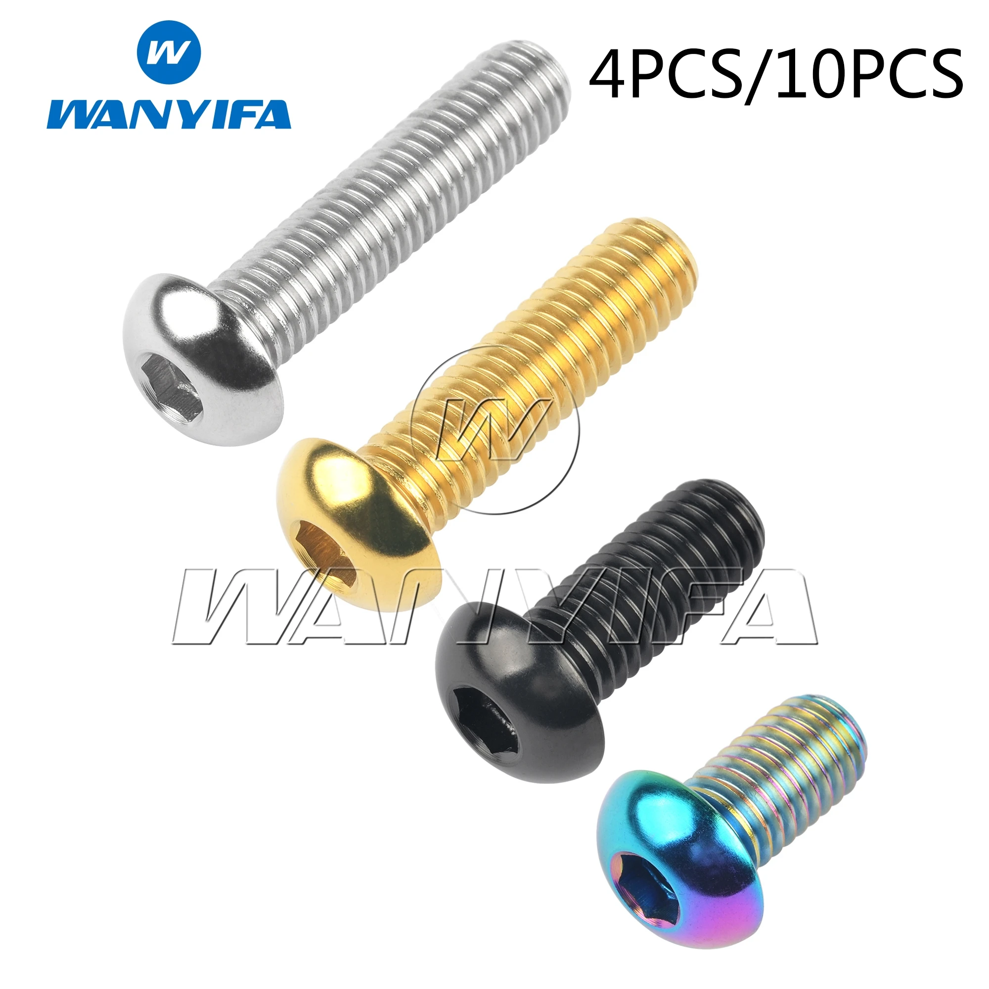 Wanyifa Titanium Bolt M8x15~35mm Hex Head Screws for Motorcycle ...