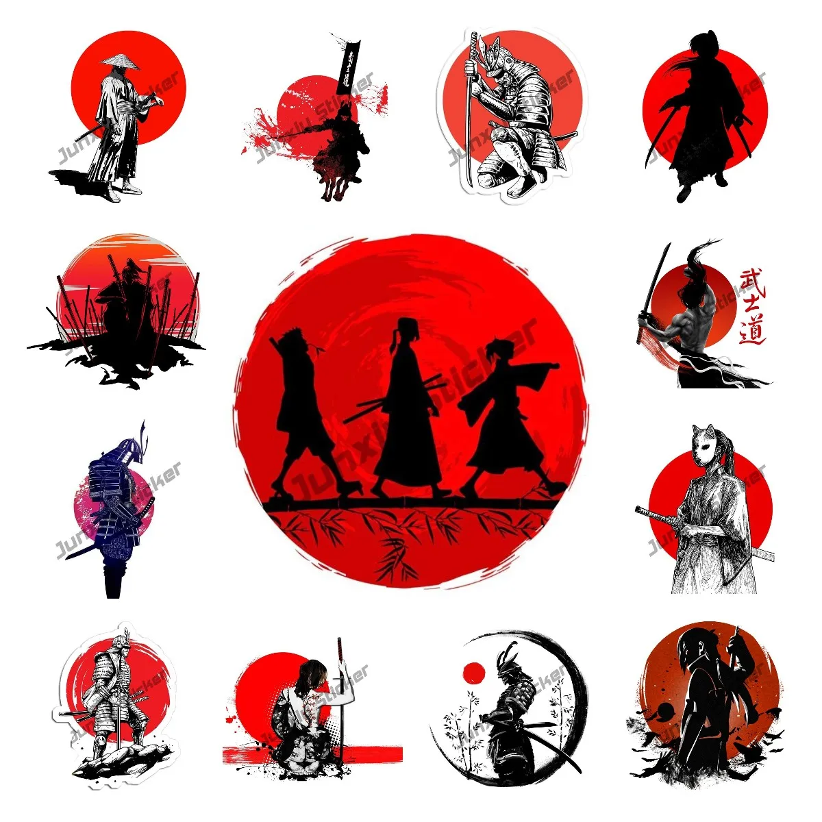 Creative-Stickers-for-Samurai-Warrior-Decals-Car-Accessories-Anti ...