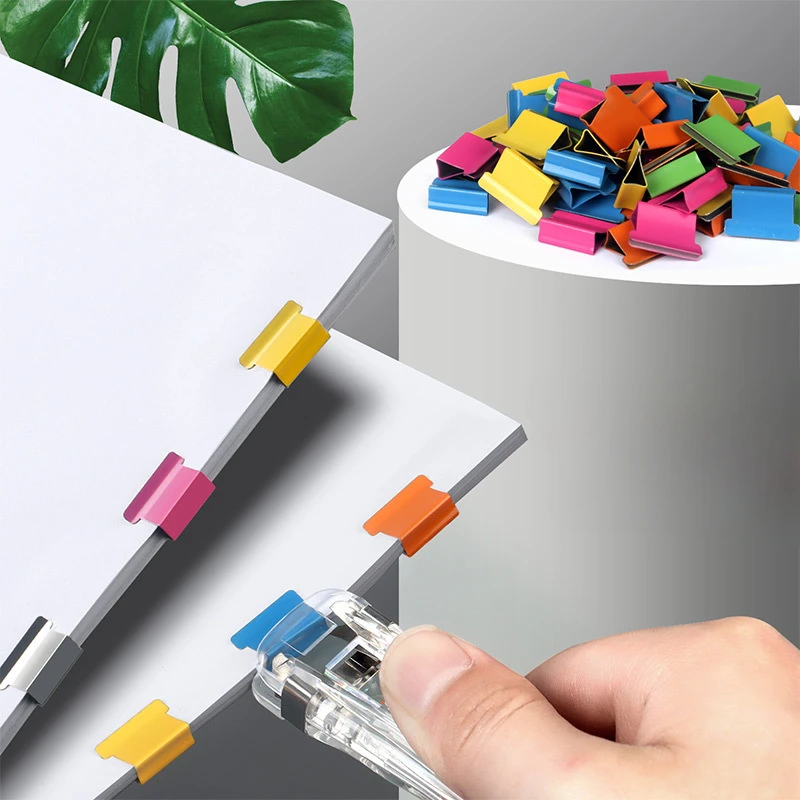 50Pcs-Push-Clip-Stapler-Staple-Remover-Binder-Push-Clamp-Tape-Dispenser ...