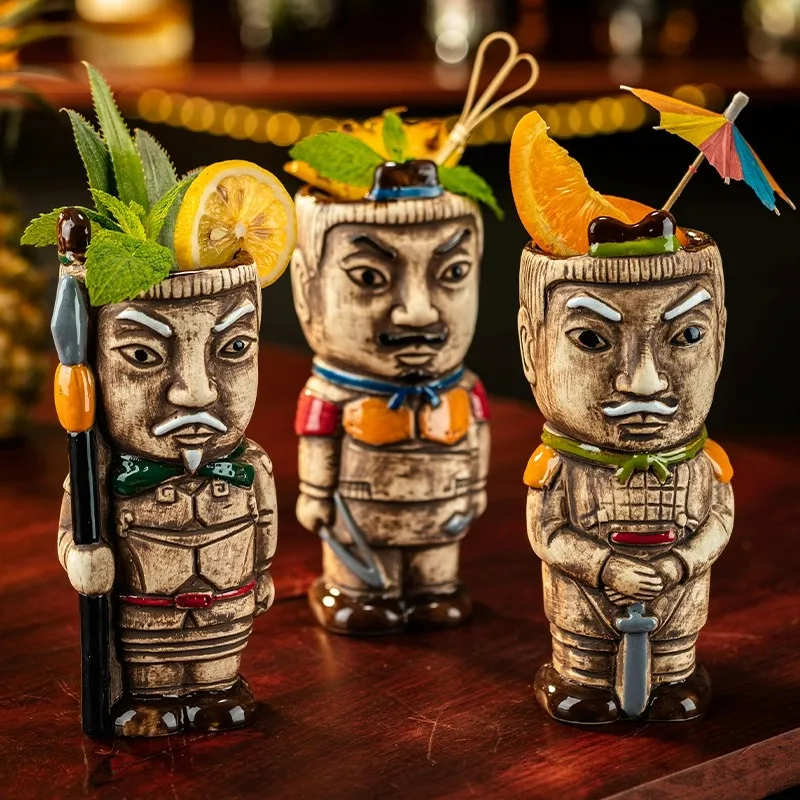 Chinese culture Terracotta Army Creative Ceramic Cup Tiki Mug Hawaiian ...