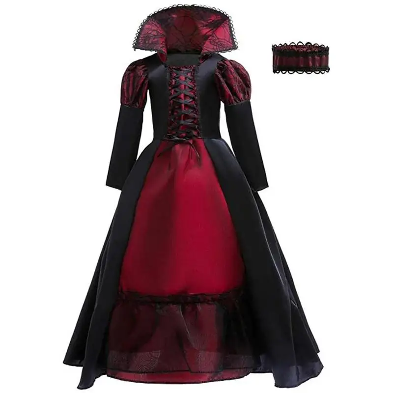 Vampire-Queen-Costume-Halloween-Dress-Up-Girls-Royal-Vampire-Costume ...