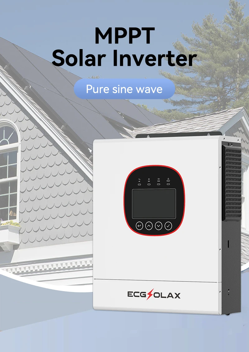 ECGSOLAX 5KW 6.5KW Solar Hybrid Inverter 24V 48V Single-phase 230Vac ...