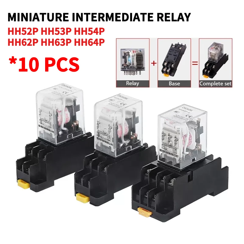 10-PCS-For-Wholesale-Miniature-Control-Relays-Small-Intermediate-Relay-AC-12V-DC-C24-AC220-HH52P.jpg