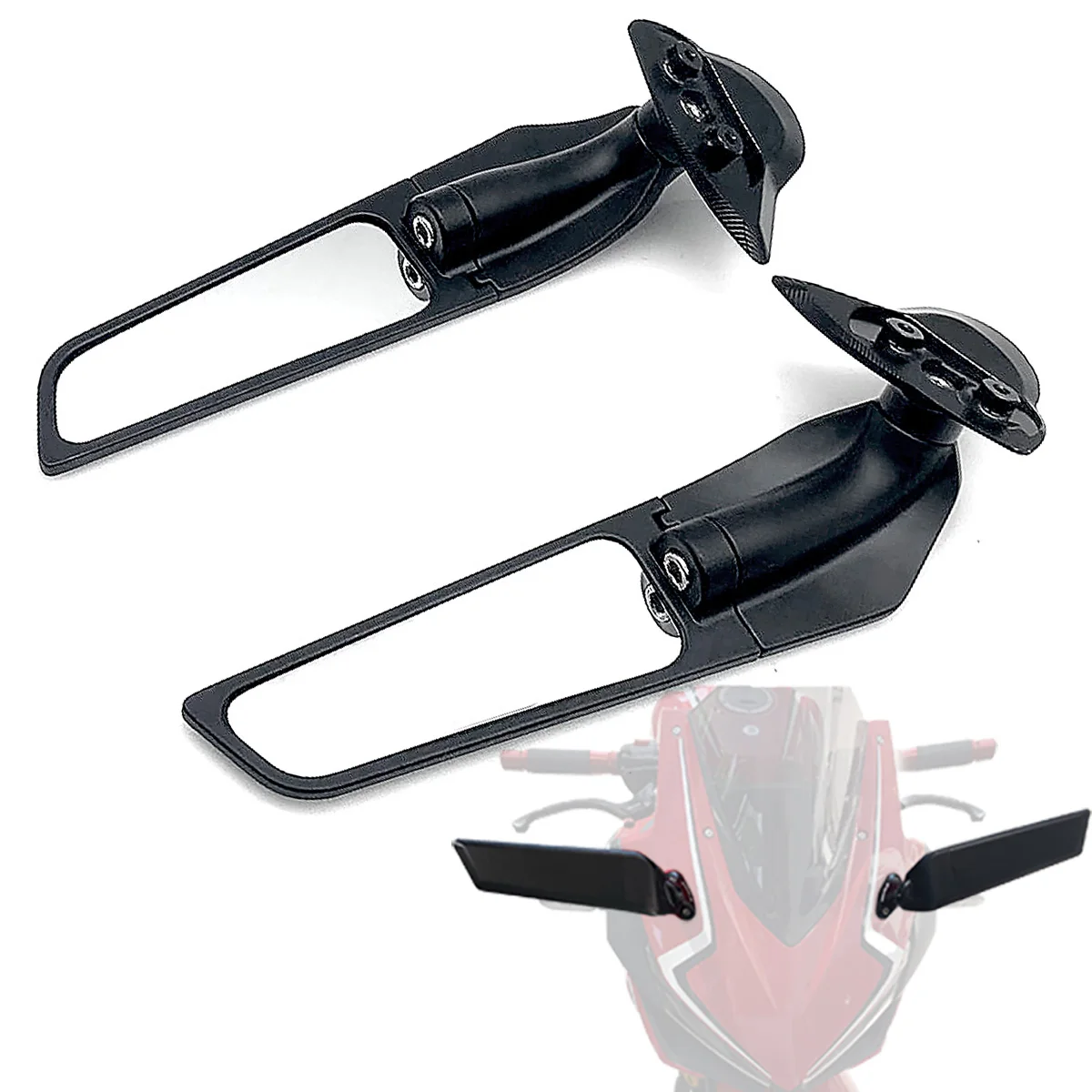 Motorcycle Modified Rearview Mirrors Adjustable Rotating for yamaha yzf ...