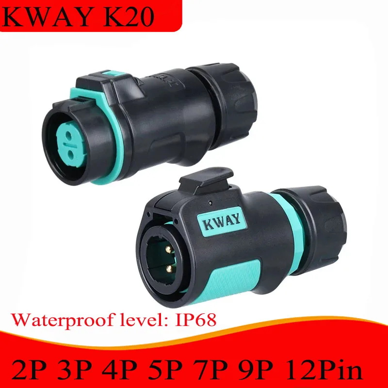 KWAY-K20-Waterproof-IP68-Aviation-Fixed-Movable-Male-Plug-Female-Socket ...