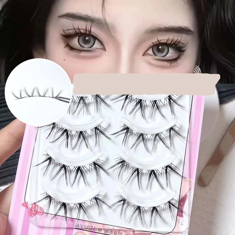 5 Pairs Demon Eyelashes For Comic Eye Makeup Natural Long Lashes ...