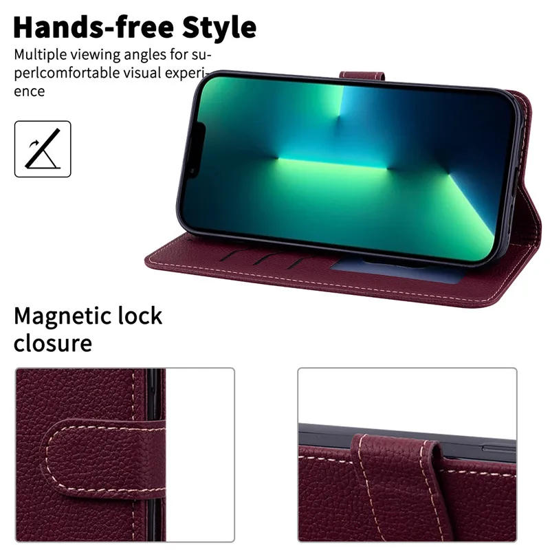 Elegant Silicone Wallet Leather Flip Case – Protective Phone Cover for ...