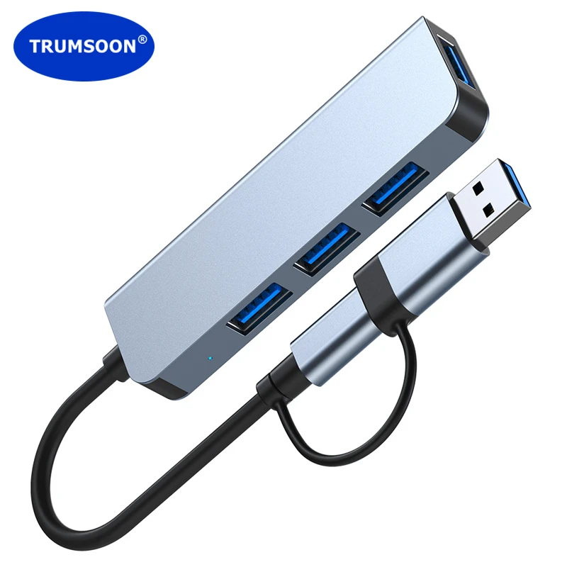 Trumsoon USB C Hub para USB 3.0 2.0 Tipo C Splitter Docking para ...