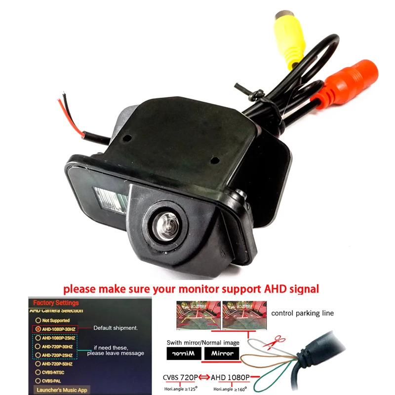 1920*1080P AHD car Rear reverse camera for TOYOTA Corolla 2007~2011 ...