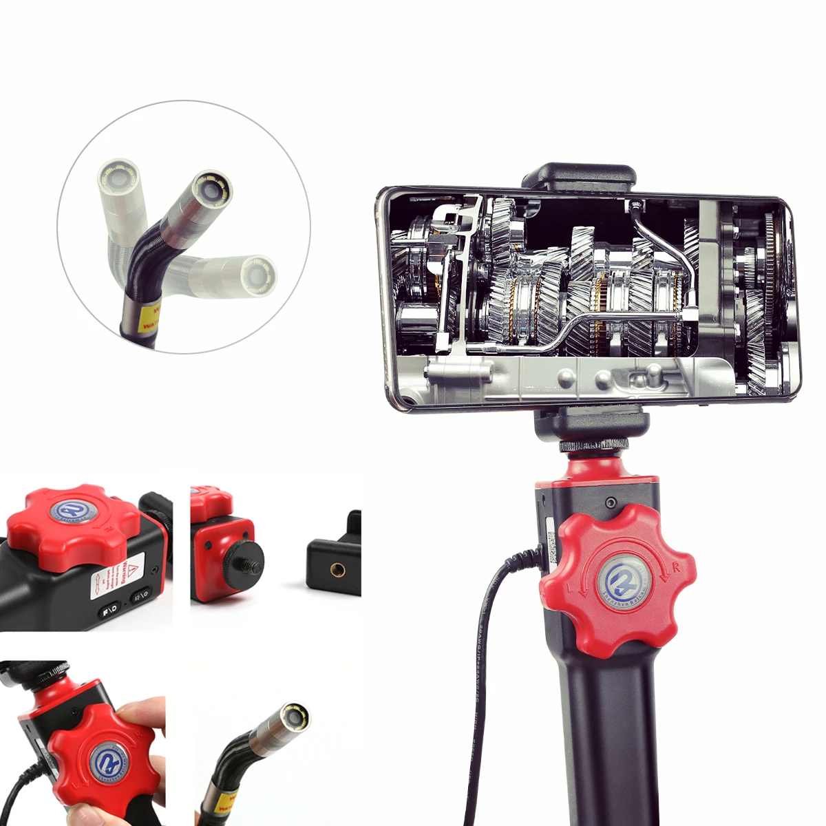 Endoscope For Cars Handheld 360 Degree 2 Way Steering Camera Video 8 ...