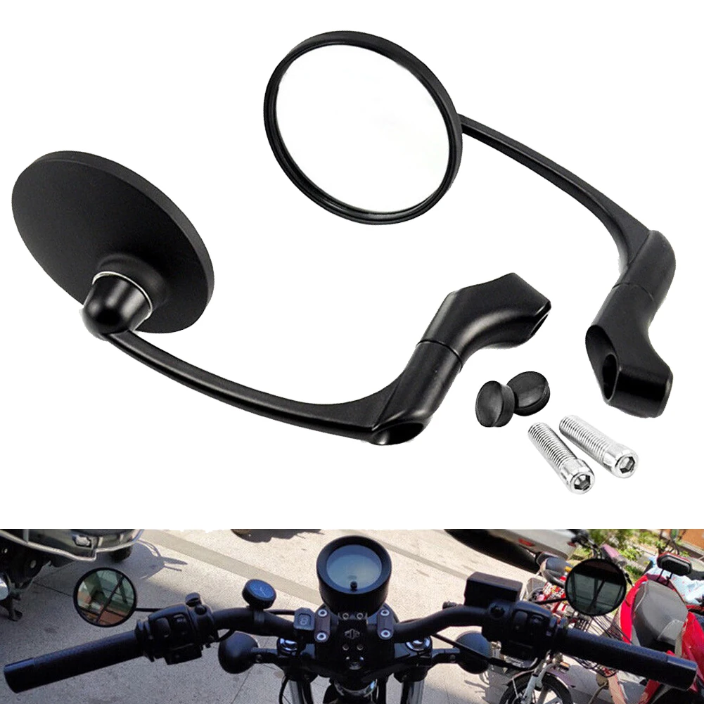 1-Pair-Left-Right-Retro-Round-Rearview-Mirror-Fit-for-Honda-MONKEY-Z125 ...