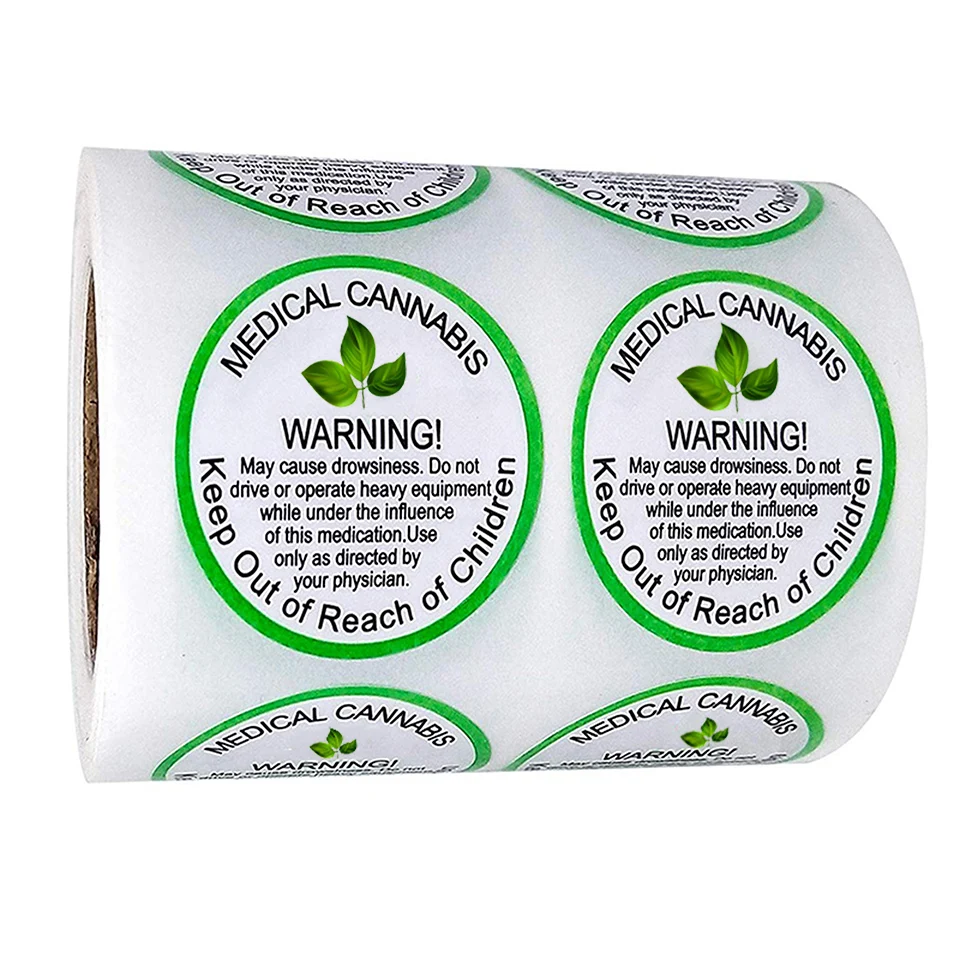 Contains Generic Medical Cannabis Warning Labels Keep Out Of Reach Of ...