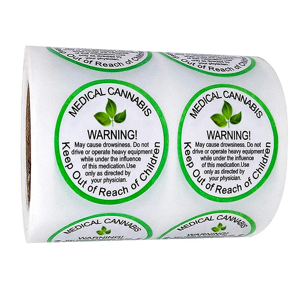 Contains Generic Medical Cannabis Warning Labels Keep Out Of Reach Of ...