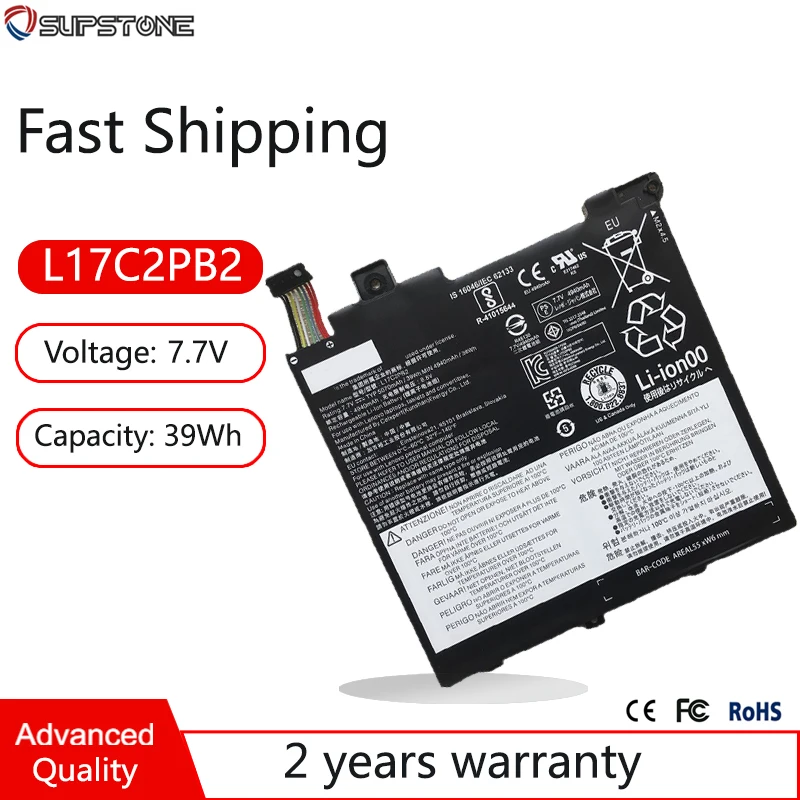 New L17C2PB2 L17M2PB5 Laptop Battery For Lenovo V330-14IKB 14ARR 14ISK ...