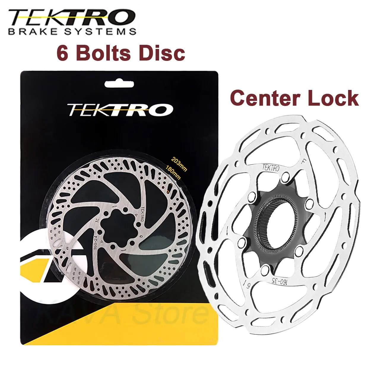 Tektro-6-Bolts-Disc-140-160-180-203mm-Center-Lock-Rotor-MTB-Hydraulic ...