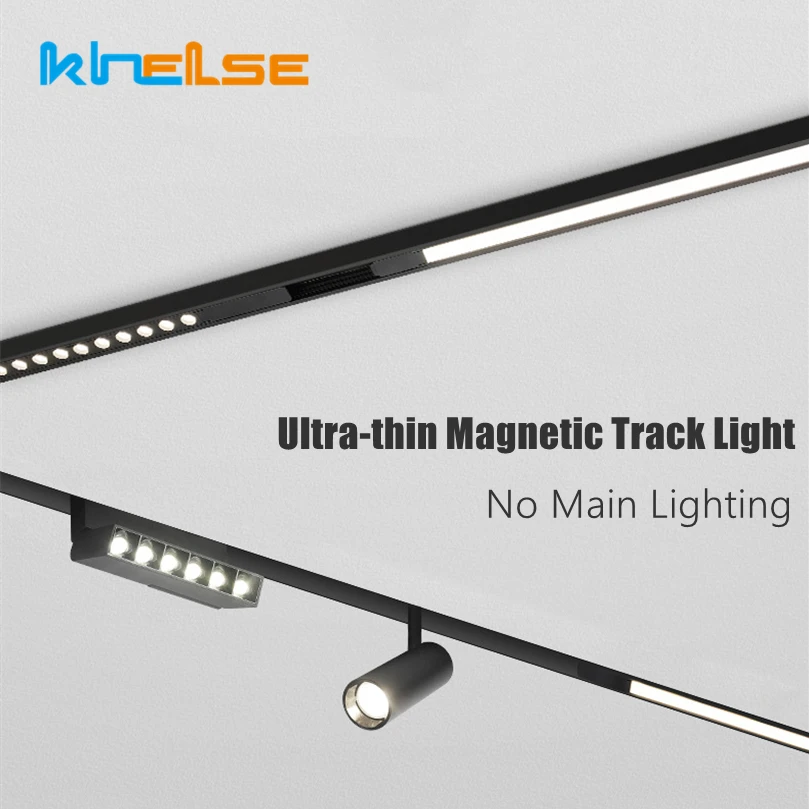 H21-28mm-Thin-LED-Magnetic-Track-Light-Blcak-White-Magnet-Rail-Ceiling ...