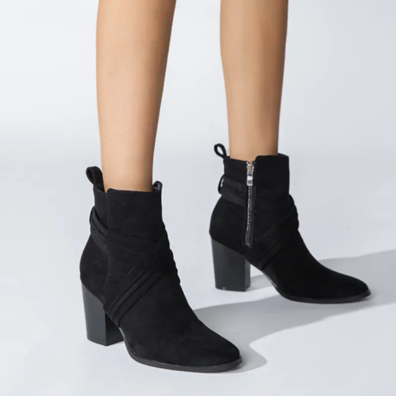 Women Brand Ankle Boot Autumn Winter New Suede Pumps Short Boot Casual ...