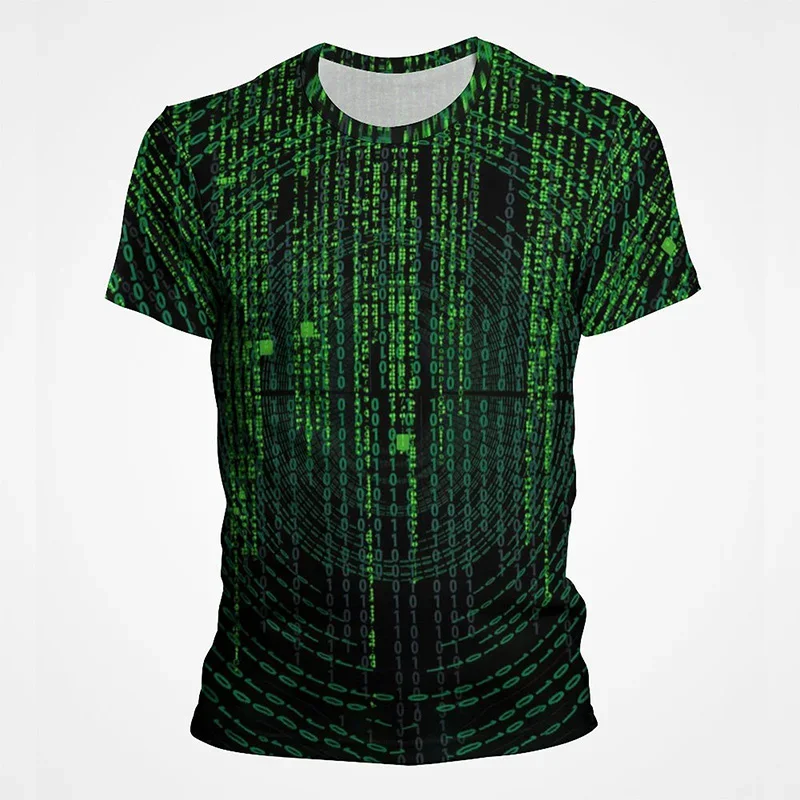 Camiseta-de-c-digo-matricial-verde-estampada-em-3D-masculina-e-feminina ...