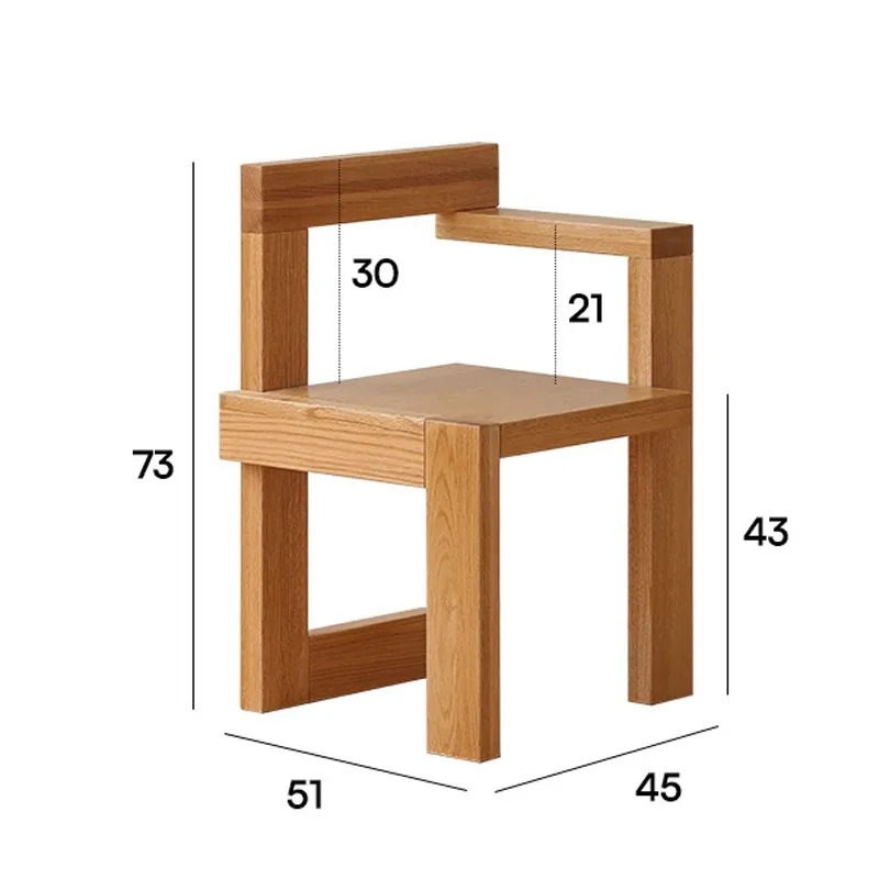 Geometric Minimalist Solid Wood Chair – Sculptural Simplicity in ...