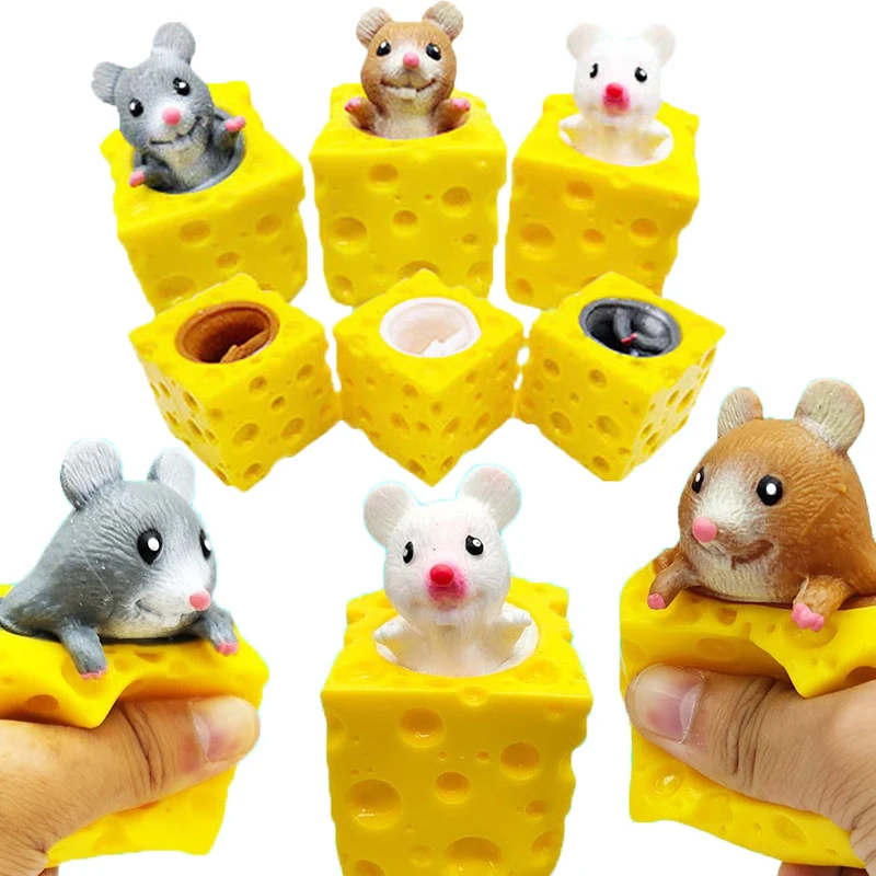 Cheese-mouse-Cup-Squeeze-Toys-Kids-Cute-Cartoon-Relief-Toys-Children ...