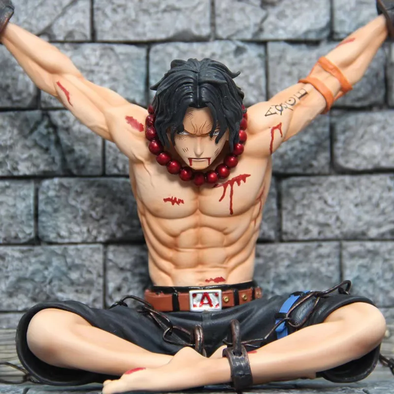 Figura de 22 cm de One Piece Portgas·D· Ace Team Prison Nombre Piratas de Barbablanca Capitán ...