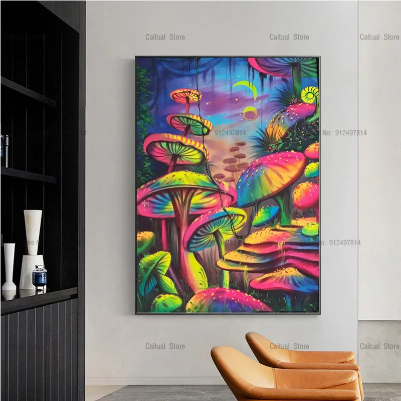 Abstract Mushroom Painting