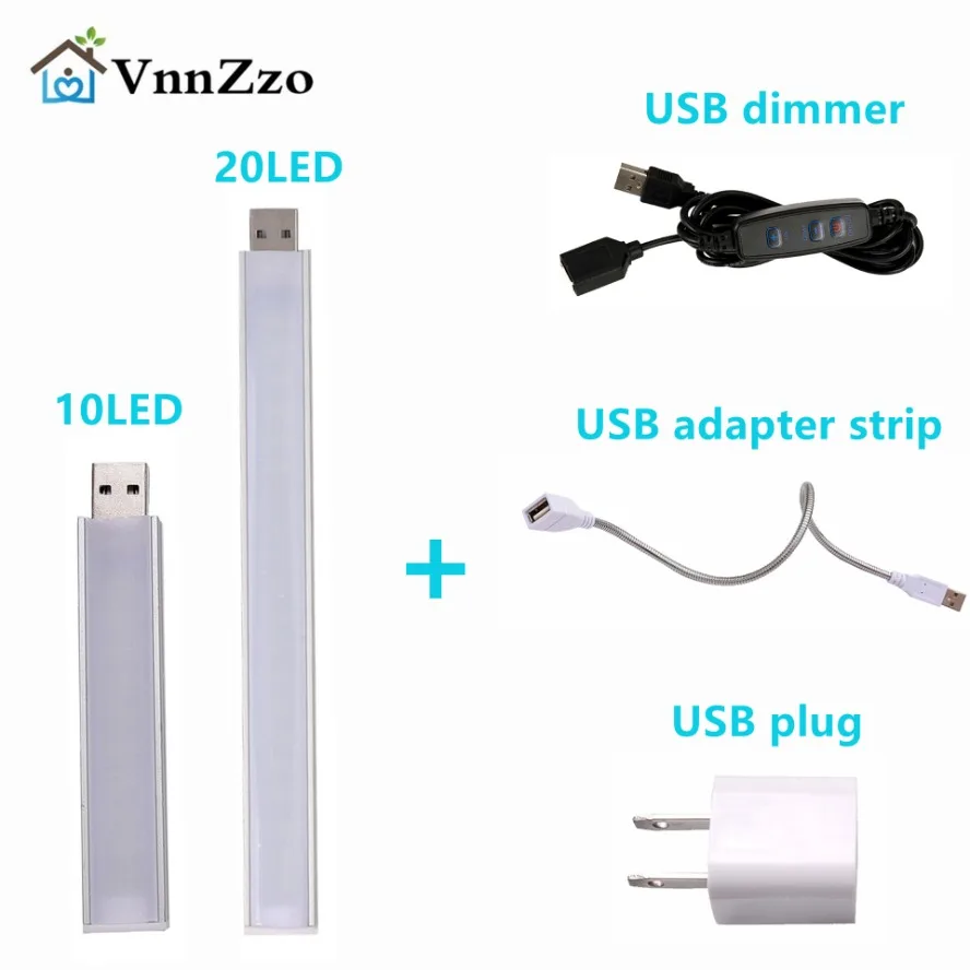 DC-5V-Mini-LED-Night-Light-Portable-Dimmable-10-20LEDs-USB-Reading ...
