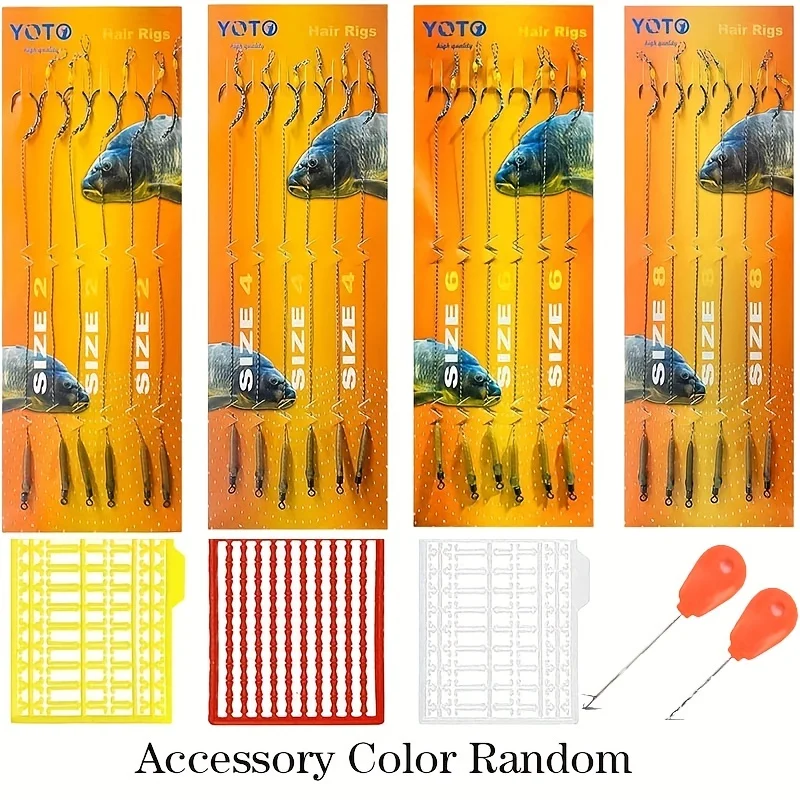 24Pcs-Premium-Siwash-Hook-Carp-Fishing-Hair-Rigs-High-Strength-Curved ...