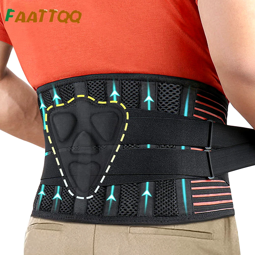Back Brace for Men Women Lower Back Pain Relief with Lumbar Pad ...