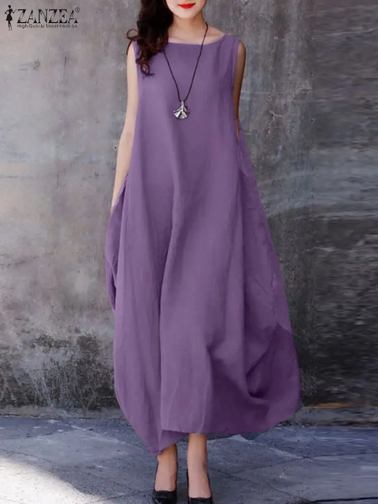 Zanzea Maxi Dress Oversized | Zanzea Maxi Dress Women | Zanzea Fashion ...