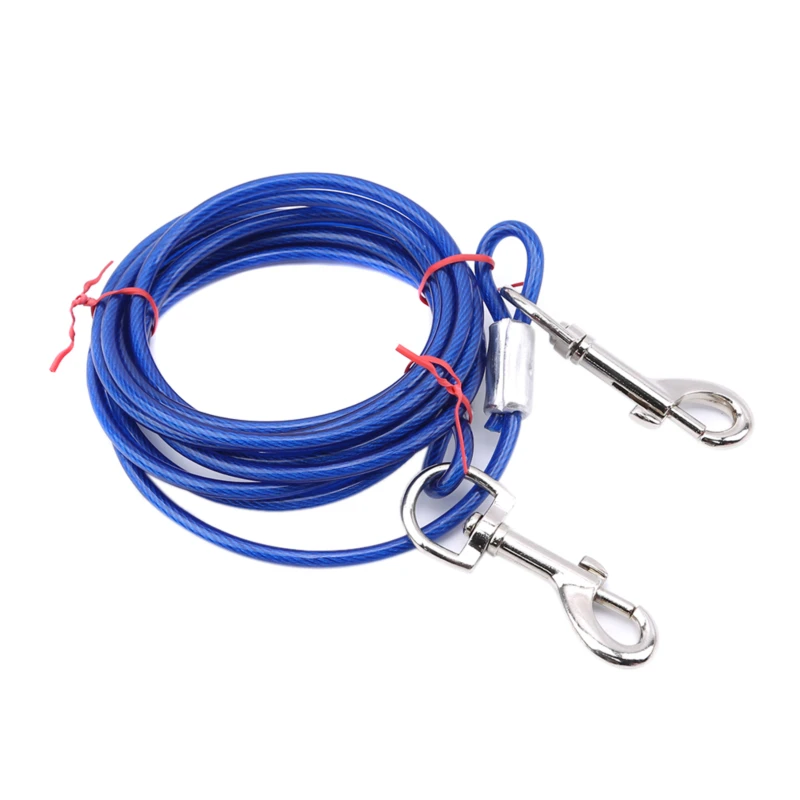 Pet-Outdoor-Double-Hook-Extended-Steel-Wire-Rope-Dog-Rope-Pet-Traction ...