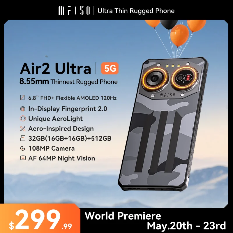 [World Premiere]IIIF150 Air2 Ultra 5G Rugged Phone 6.8”FHD+ 120Hz ...