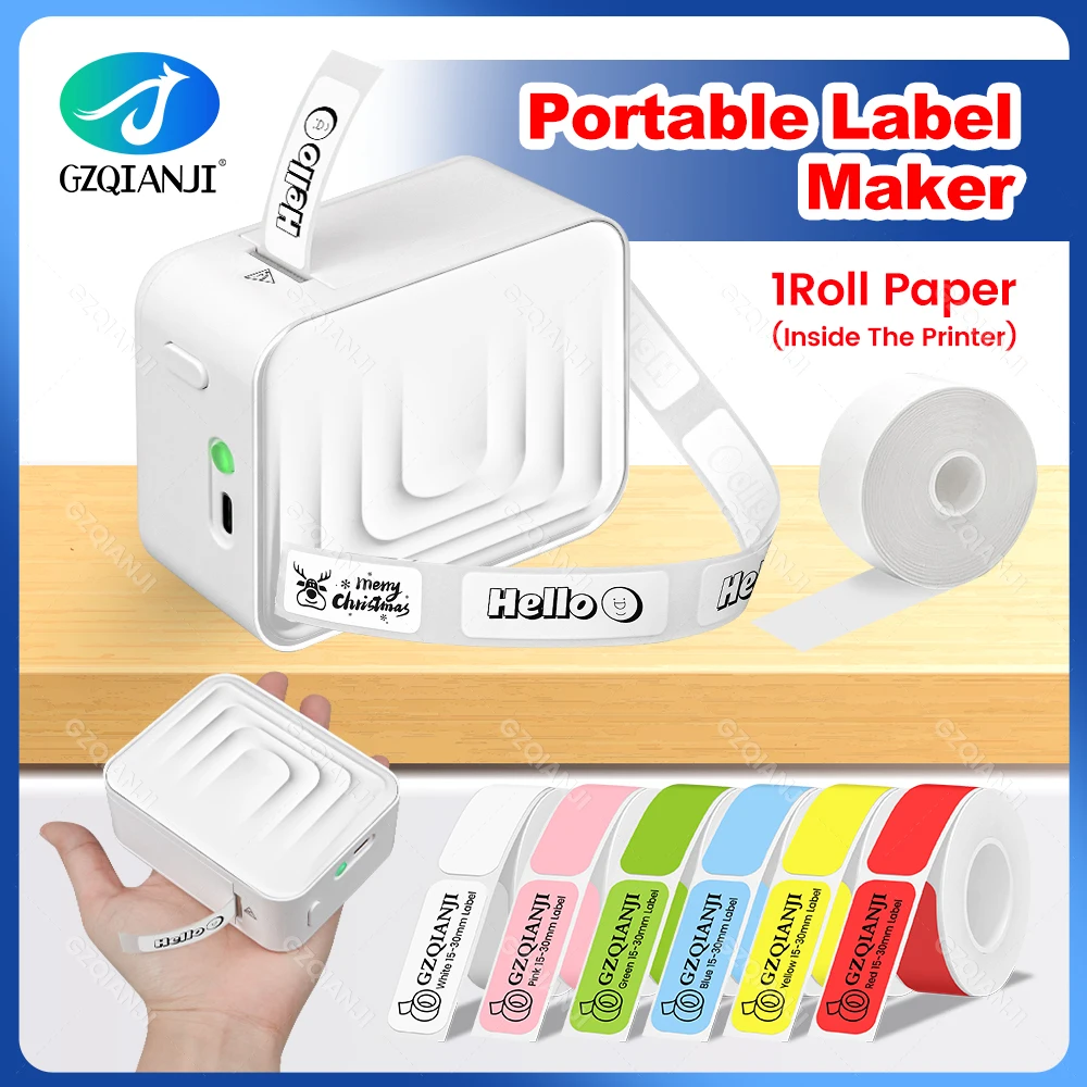 Label-Printer-M1-Wireless-Mobile-Mini-Sticker-Printing-Machine-White ...