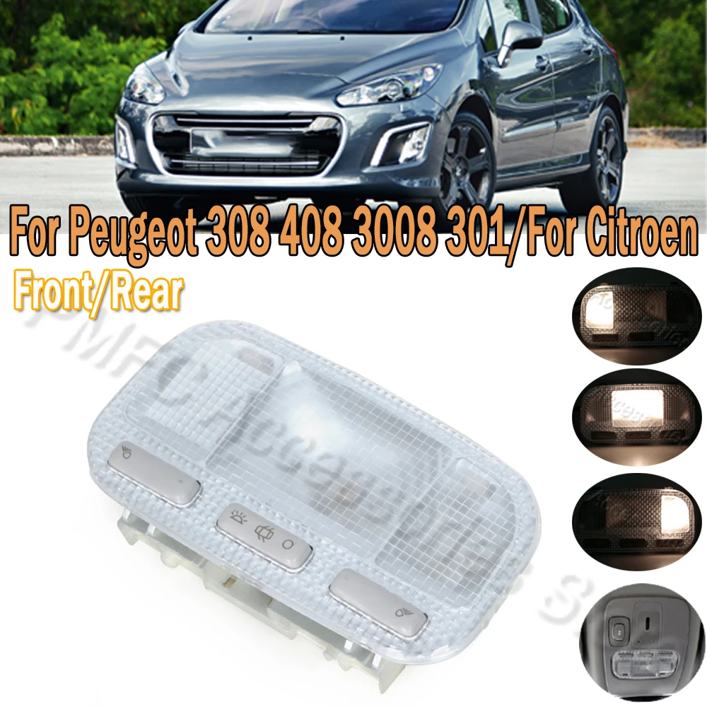 Luz-de-lectura-Interior-para-coche-l-mpara-de-techo-para-Peugeot-308 ...
