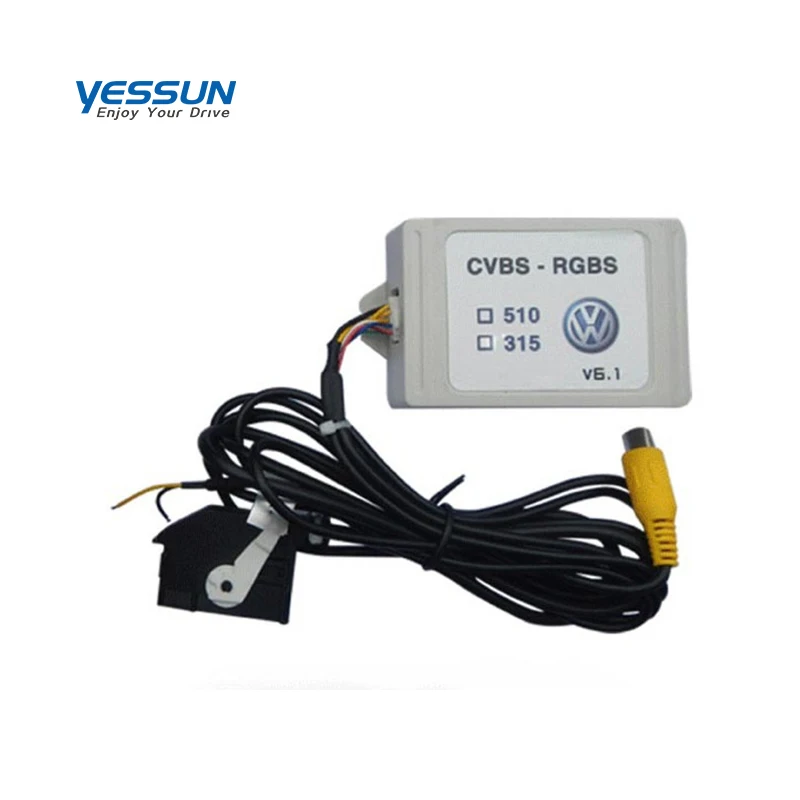 Rear View Camera CVBS AV To RGB Converter Adapter For VW Volkswagen RCD510 RNS510 RNS315 Car RGB ...