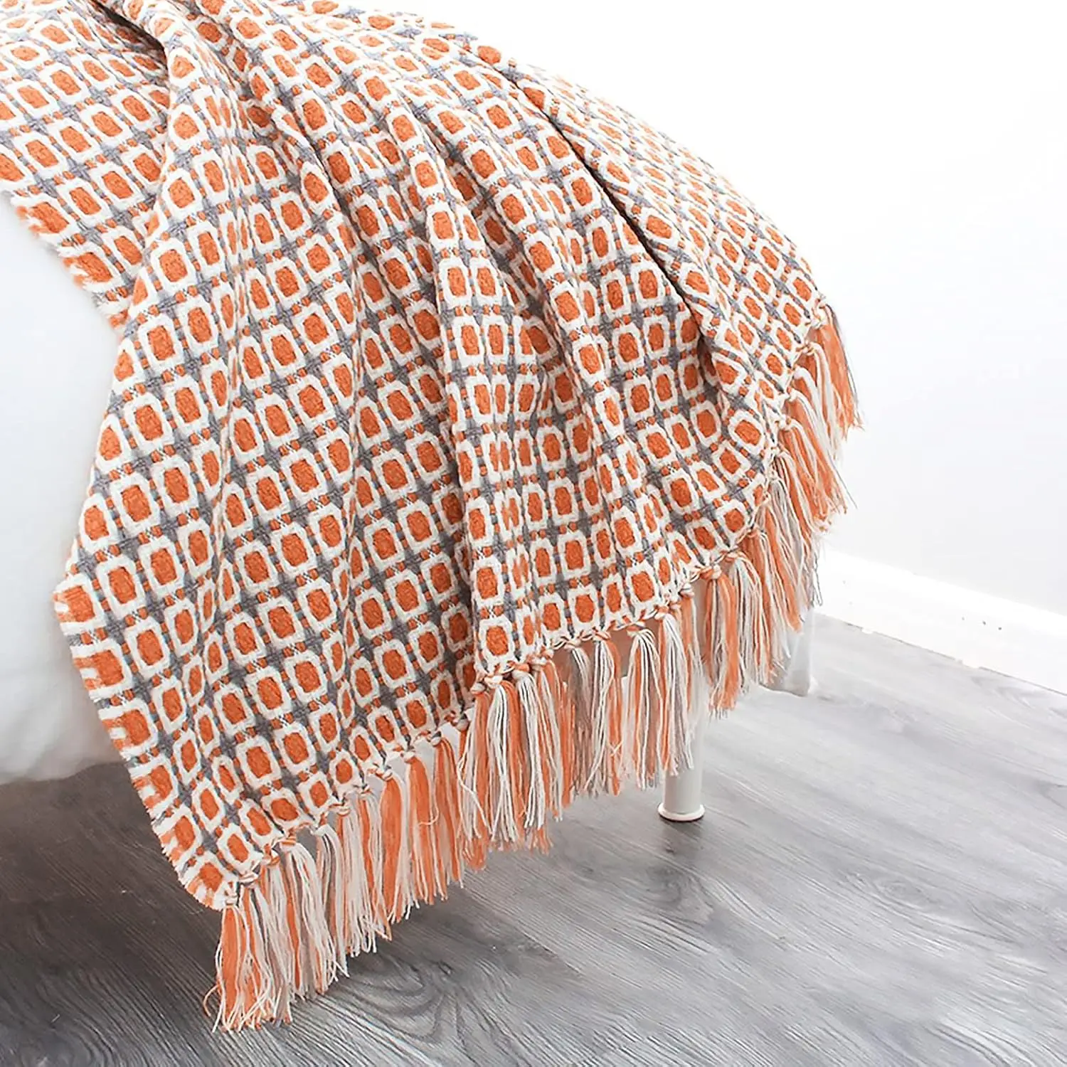 Luxury Classic Houndstooth Plaid Blankets Soft Sofa Knitted Throw ...