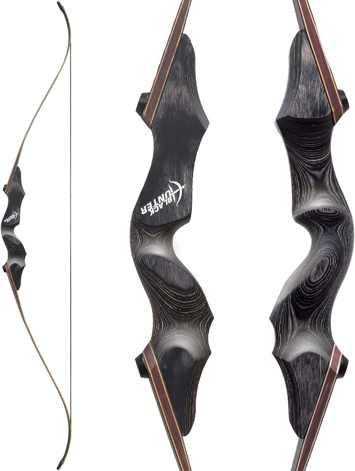 Onebows-Black-Hunter-60-Archery-Takedown-Recurve-Bow-Left-Hand-20-60lbs ...