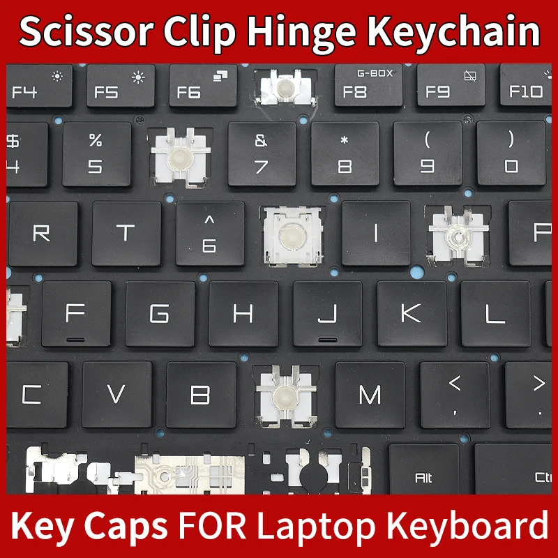Premium Keyboard Key Cap Hinge Replacement (4 Keycap and Hinge)