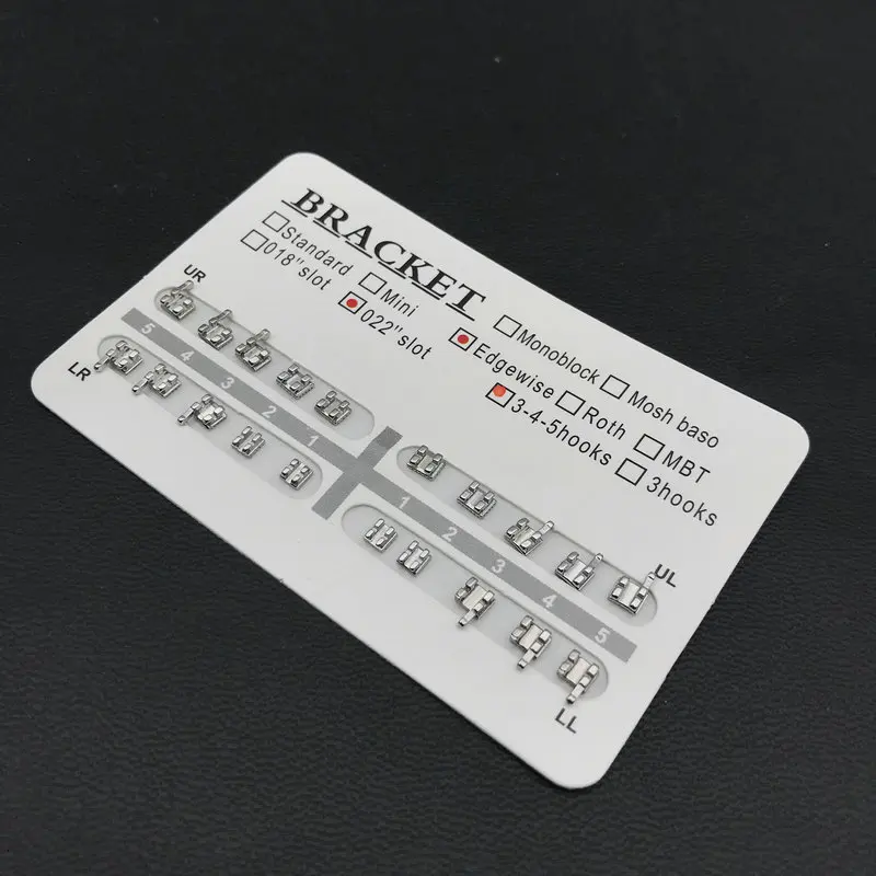 1 Pack Metal Dental Teeth Orthodontics Standard Edgewise Brackets ...