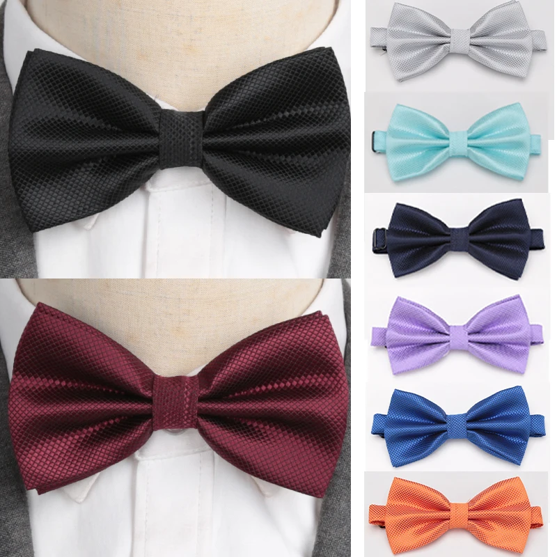 Men-Plaid-Bowties-Groom-Mens-Solid-Fashion-Cravat-for-Men-Butterfly ...