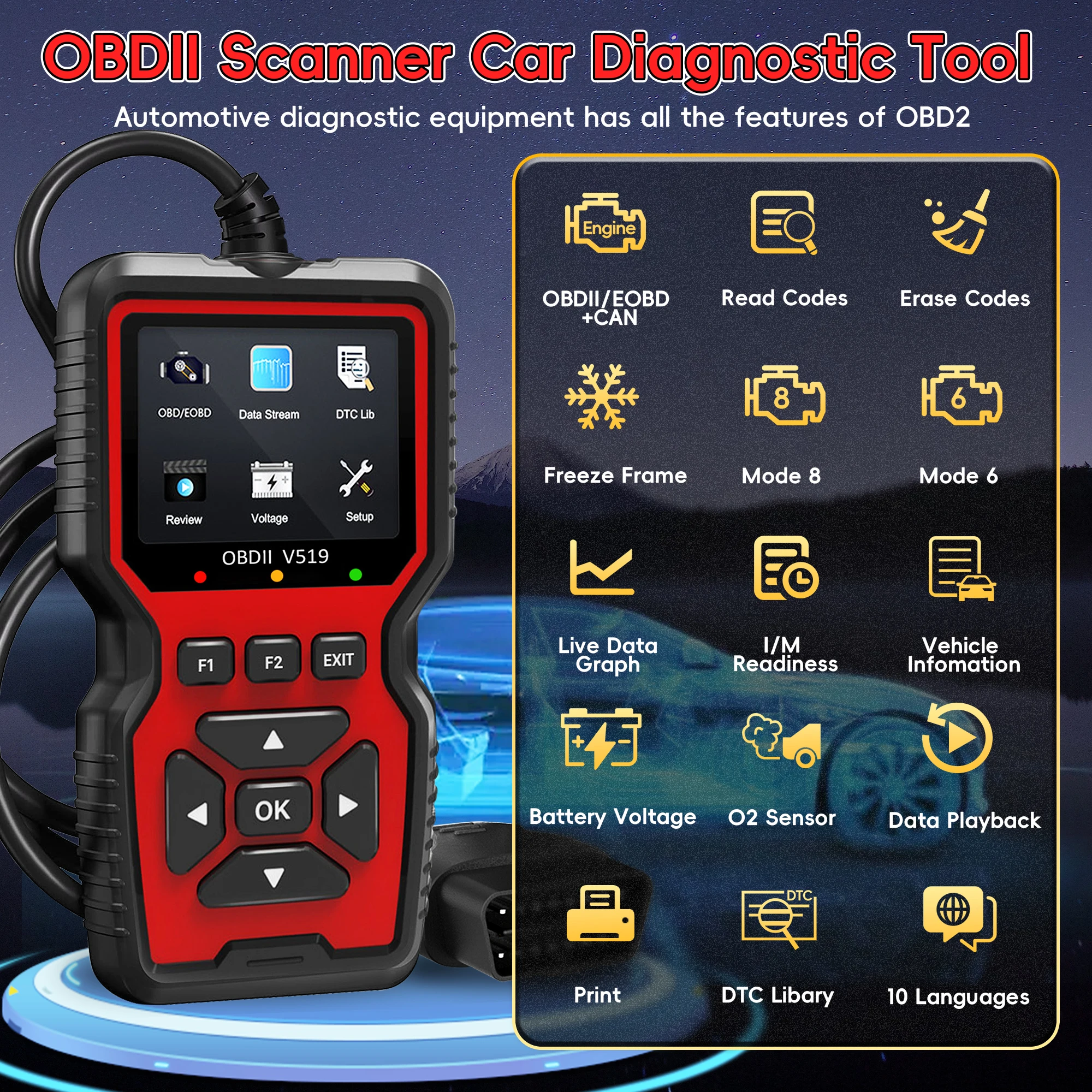Enhanced OBD2 Scanner Diagnostic Tool – Geared Up Garage