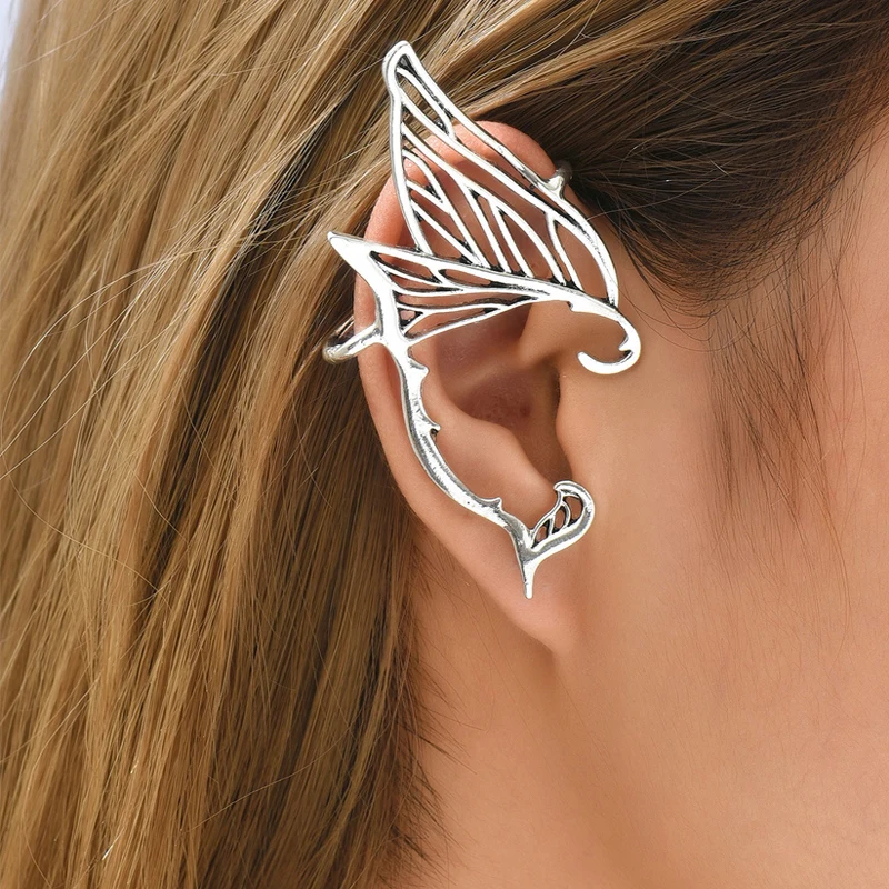 New Single Side Earrings Leaf/Right Ear Fairy Ear Cuff Earring Elf Ear ...